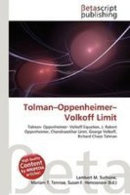 Buy Tolman-Oppenheimer-Volkoff Limit book : Lambert M. Timpledon,Miriam ...