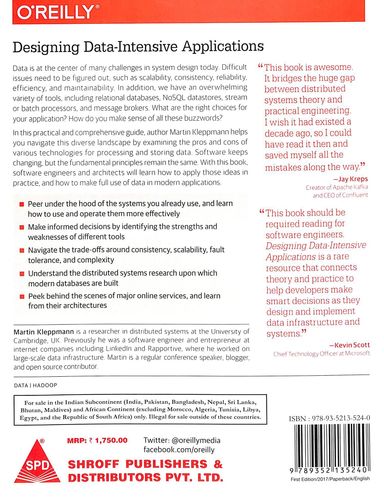 Buy Designing Data Intensive Applications book : Martin Kleppmann , 9352135245, 9789352135240 ...