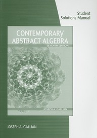 Buy Student Solutions Manual For Gallian's Contemporary Abstract ...