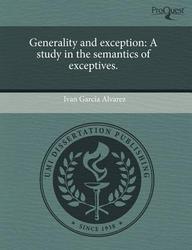 Buy Generality and exception: A study in the semantics of exceptives ...