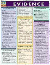 Buy Evidence Laminated Reference Chart (Quickstudy: Law) book : Inc ...