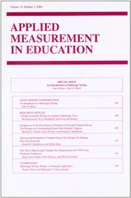 Buy Introduction To Multistage Testing: A Special Issue Of Applied ...