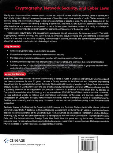 Buy Cryptography Network Security & Cyber Laws book : Bernard Menezes ...
