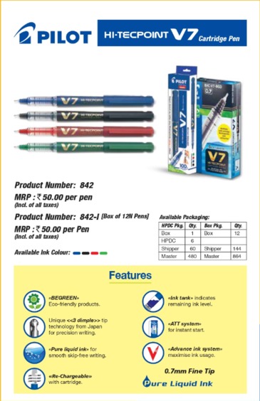 Buy Luxor 842 Red V7 Cartridges Hi Tecpoint Gel Pen book : , 5080369086 ...