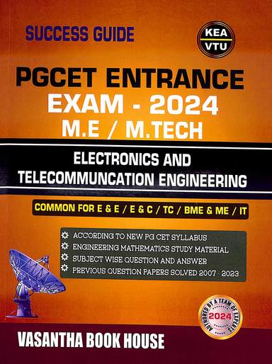 Buy Pgcet Entrance Exam 2024 Ec Tc Me M Tech Electronics ...