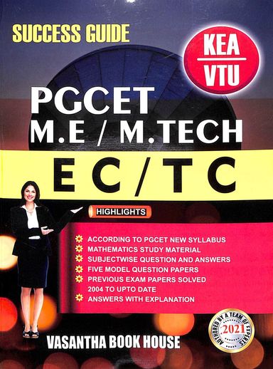 Buy Success Guide Pgcet Me/M Tech/Ec/Tc 2021 Exams : Kea Vtu book : Na ...