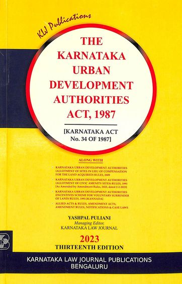 Buy Karnataka Urban Development Authorities Act 1987 book : Sathpal ...