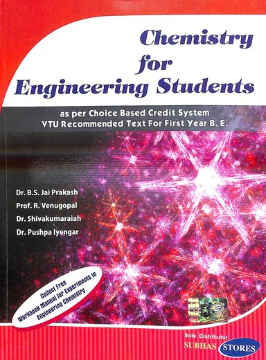 Buy Chemistry For Engineering Students For 1st Be : Vtu book : Bs Jai ...