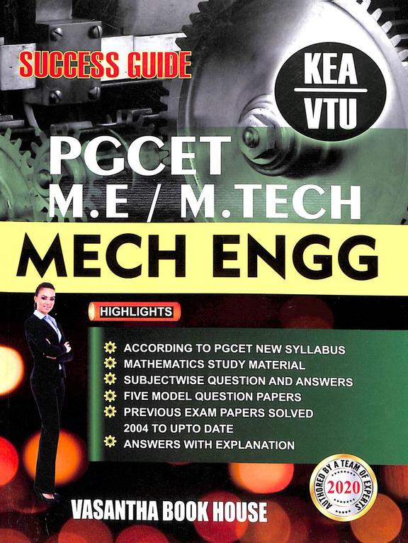 Buy Success Guide Pgcet/ Me/ Mtech/ Mech Engg 2021 Exam : Kea Vtu book ...