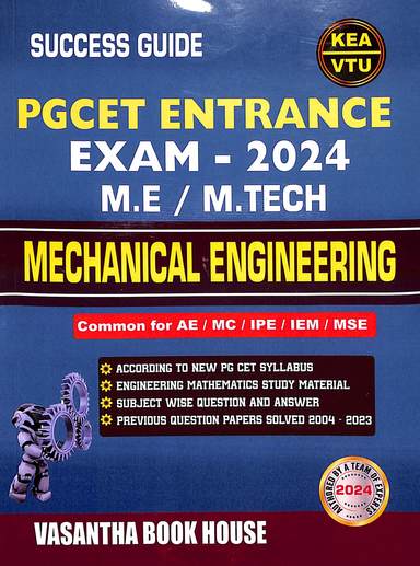 Buy Pgcet Entrance Exam 2024 Mechanical Engineering Me Mtech Common For ...
