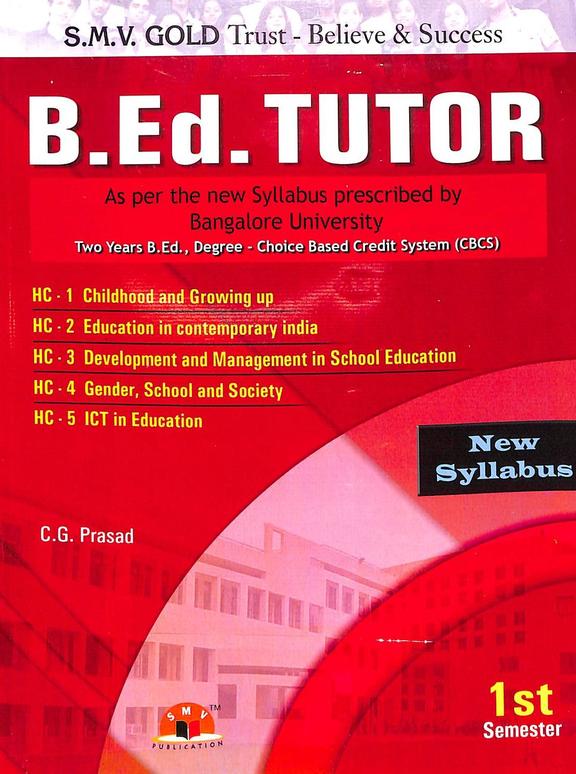 Buy Bed Tutor 1 Sem Two Years Bed Degree Choice Based Credit Systems ...