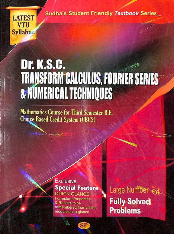Buy Transform Calculus Fourier Series And Numerical Techniques