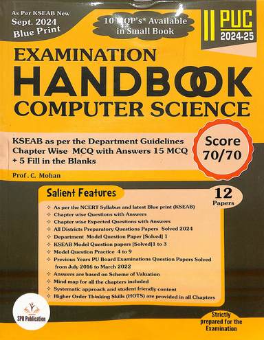 Buy Spr 5 Star Series Computer Science 2 Puc For 2024-25 Examination ...