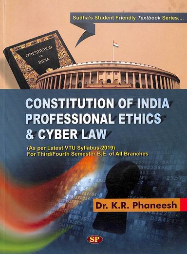 Buy Constitution Of India Professional Ethics & Cyber Law For 3 & 4 Sem ...