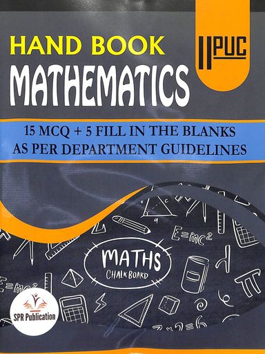 Buy Handbook Mathematics 2nd Puc 2022-23 15 Mcqs + 5 Fill In The Blanks ...