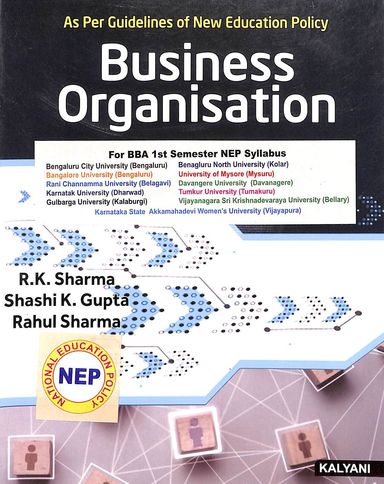 Buy Business Organisation For Bba 1 Sem : Bcu Bu Rcu Kud Gu Bnu Myu Dau ...