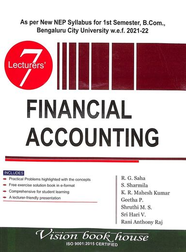 Buy Financial Accounting 7 Lectures For 1 Sem B Com Sep Syllabus: Bcu ...