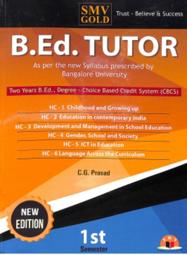 Buy Bed Tutor For 1st Sem 2 Years Bed Degree Choice Based Credit System ...