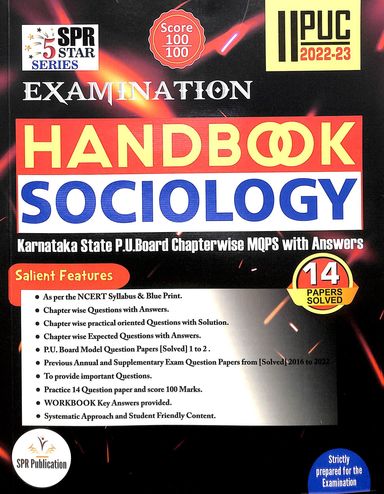 Buy Sociology 2nd Puc Examination Hand Book Spr 5 Star Series 2023-24 ...