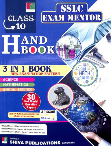 Buy Sslc Exam Mentor Class 10 Hand Book 3 In 1 : Science/Mathematics ...