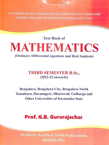 Buy Text Book Of Mathematics For 3rd Sem Bsc Nep : Bu Bcu Bnu Tu Dau ...