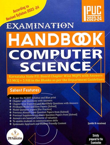 Buy Spr 5 Star Series Computer Science 1st Puc 2023-24 Examination Hand Book book : C Mohan,B ...