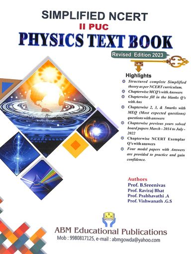 Buy Simplified Ncert 2nd Puc Physics Text Book book : B Sreenivas ...
