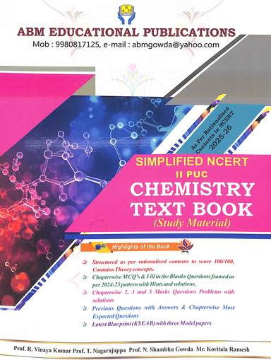 Buy Simplified Ncert 2nd Puc Chemistry Text Book book : R Vinay Kumar,T ...
