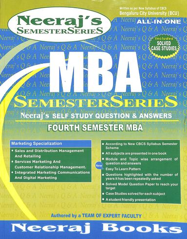 Buy Mba Semester Series For 4th Sem Mba Sal/Dist/Mana/Reta/Serv/Mark ...