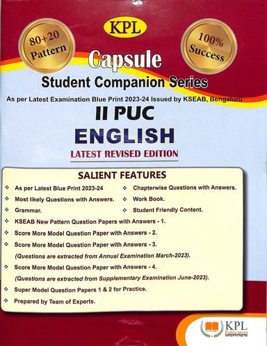 Buy English 2 Puc Capsule Student Companion Series book : Mn Rajashekar ...