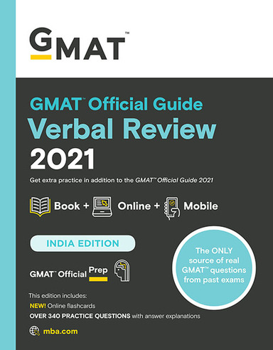 Buy Gmat Official Guide Verbal Review 2021, Book + Online Question Bank ...