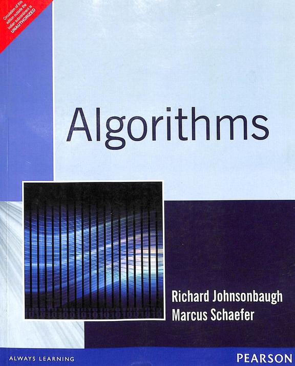 Buy Algorithms book : Richard Johnsonbaugh,Marcus Schaefer , 8131708683 ...