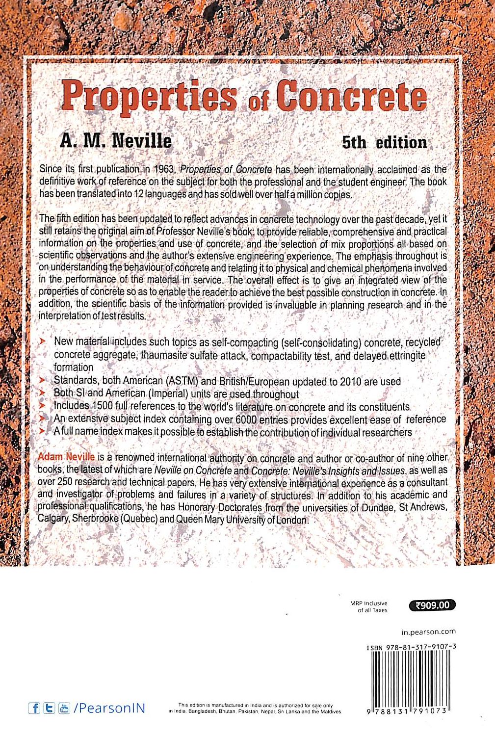 Buy Properties Of Concrete book : Am Neville , 8131791076 ...