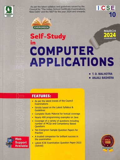 Buy Self Study In Computer Applications Class 10 For March 2025 ...