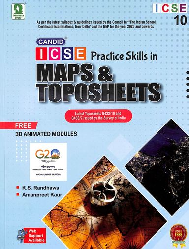 Buy Candid Practice Skills In Maps & Toposheets Class 10 : Icse book ...