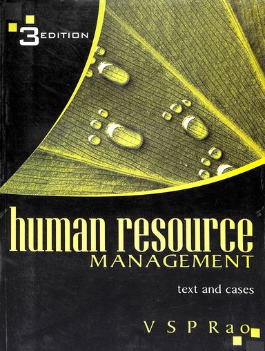 Buy Human Resource Management Text & Cases book : Vsp Rao , 8174468951, 9788174468956 ...