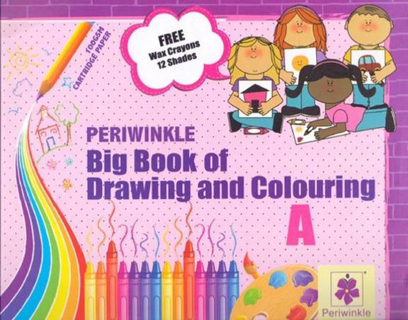 Buy Periwinkle Big Book Of Drawing & Colouring A With Free Wax Crayons ...