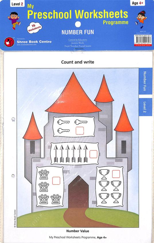 Buy My Preschool Worksheets Number Fun Level 2 Age 4+ book : Na ...