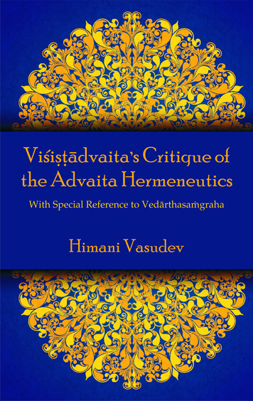 Buy Visistadvaitas Critique of the Advaita Hermenqutics book : Himani ...