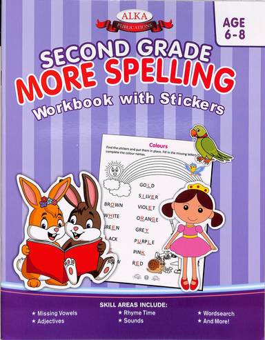 Buy Second Grade More Spelling Workbook With Stickers Age 6 To 8+ book ...