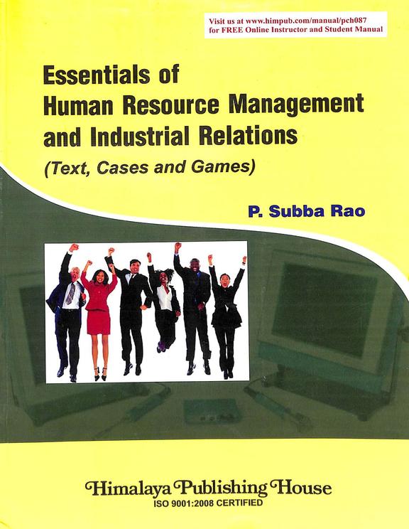 Buy Essentials Of Human Resource Management & Industrial Relations : Text Cases & Games book : P ...