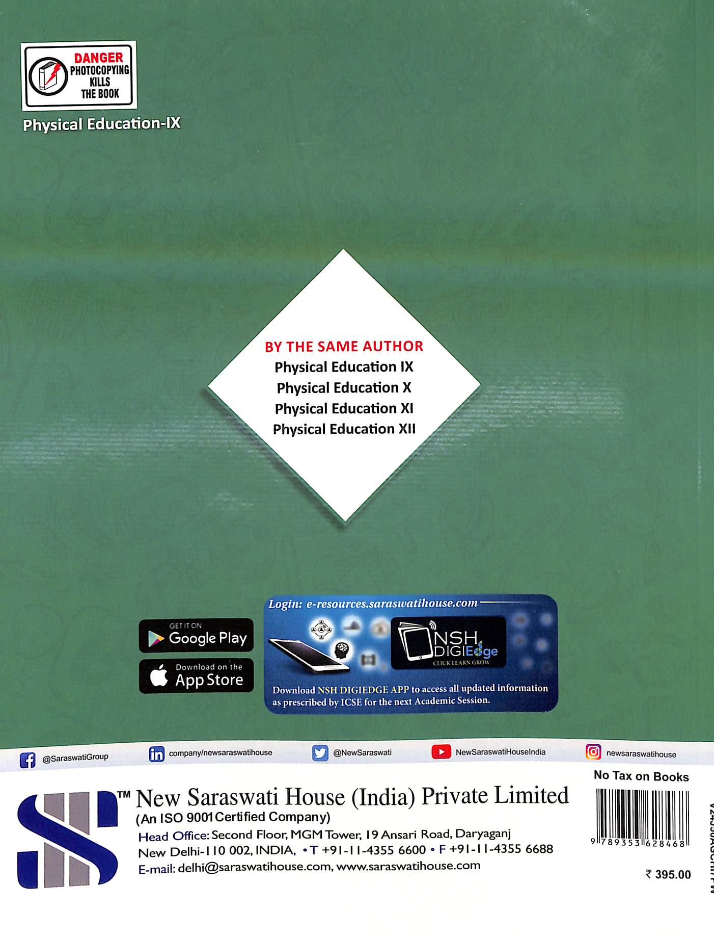 Buy Saraswati Physical Education Class 9 : Icse book : Vk Sharma ...