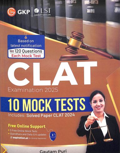 Buy Clat Examination 2025 10 Mock Tests Solved Papers Clat 2024 book ...