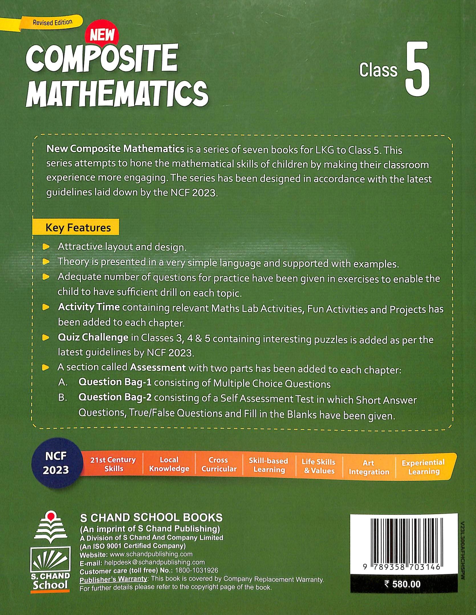 Buy New Composite Mathematics Class 5 : Ncf book : Rs Aggarwal,Vikas ...