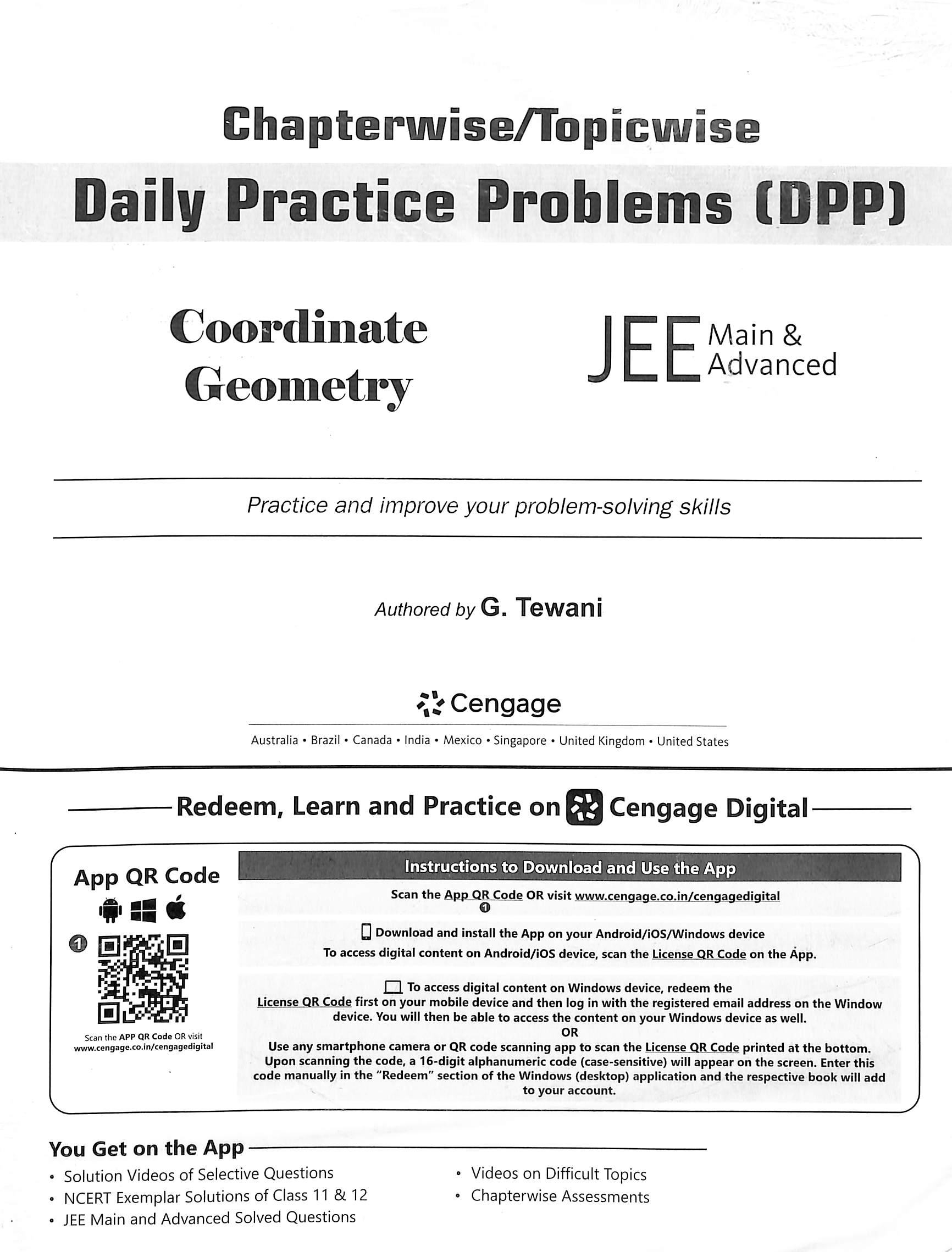 Buy Jee Advanced Coordinate Geometry : 2025 book : G Tewani ...