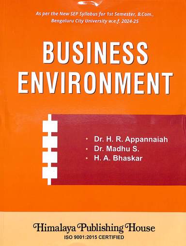 Buy Business Environment For 1st Sem B Com Sep Syllabus : Bcu Pcb 0295 ...