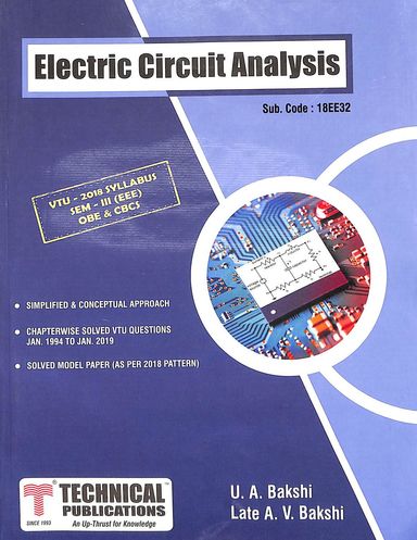 Buy Electric Circuit Analysis 3rd Sem Eee Obe & Cbcs Vtu book : Ua ...